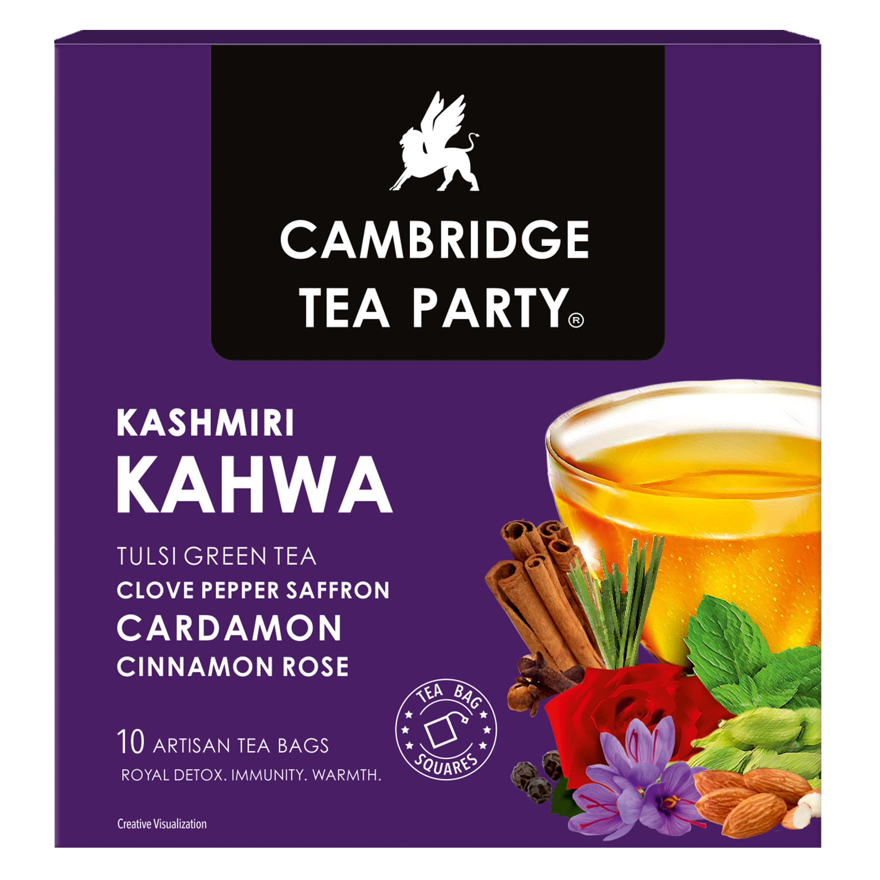 Cambridge Tea Party Kashmiri Kahwa, Saffron Almond Cardamom Clove Pepp ...